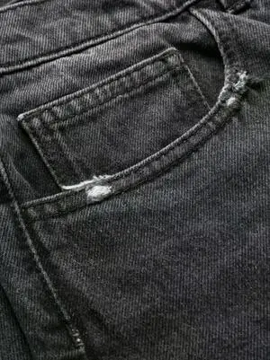 Palm Angels Distressed Straight-leg Jeans - Grey