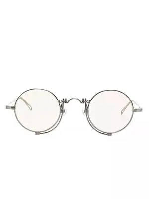 Matsuda Round Frame Sunglasses With Tinted Lenses - Silver