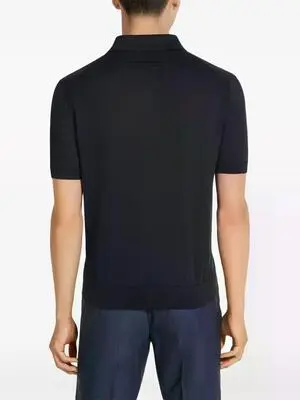 Zegna Ribbed-trim Cotton Polo Shirt