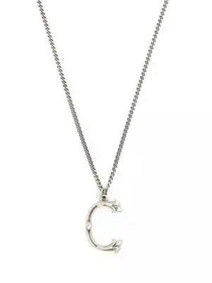 Emanuele Bicocchi Alphabet Pendant Sterling Necklace - Silver