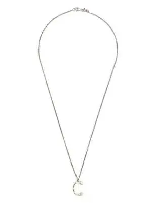 Emanuele Bicocchi Alphabet Pendant Necklace - Silver