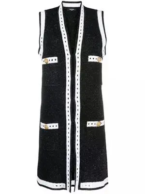 Balmain V-neck Contrasting Border Cardigan