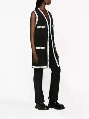 Balmain V-neck Contrasting Border Cardigan