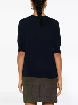 P.a.r.o.s.h Fine Knit Crew Neck Short Sleeve Sweater