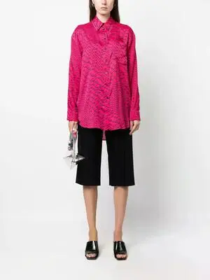 Pinko All-over Logo Print Long-sleeve Shirt