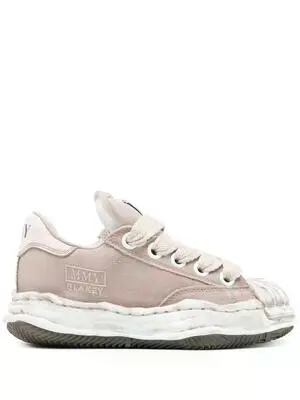 Mihara Yasuhiro Round Toe Lace Up Trainers - Pink