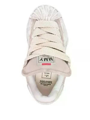 Mihara Yasuhiro Round Toe Lace Up Trainers - Pink