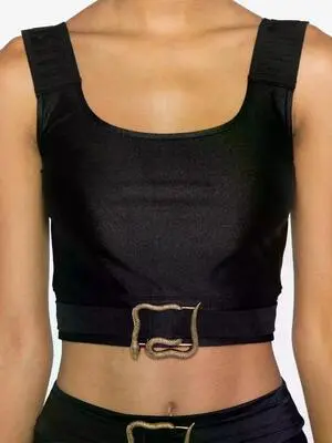 Just Cavalli Logo-straps Crop Top