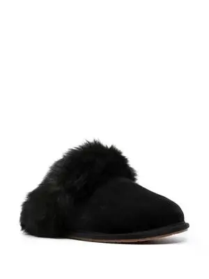 UGG Shearling Scuff Slippers - Black