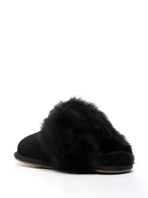UGG Shearling Scuff Slippers - Black