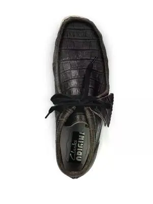 Clarks Embossed Crocodile Effect Wallabee Boots