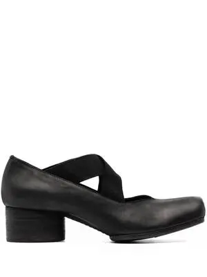 UMA WANG Leather Ballerina Shoes - Black