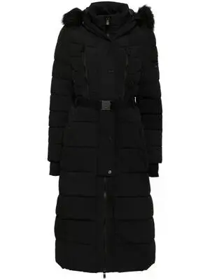 Michael Kors Belted Maxi Padded Coat - Black