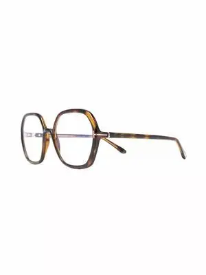 TOM FORD Oversized Round Glasses - Brown