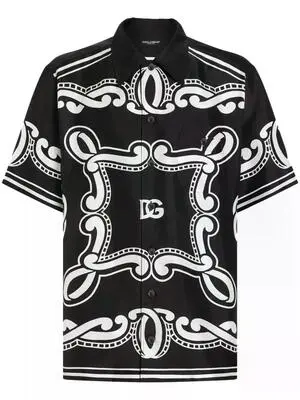 Dolce & Gabbana Bandana-print Shirt - Black