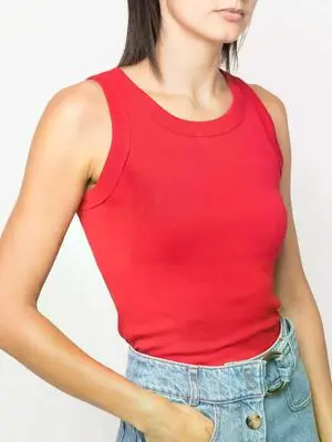 STYLAND Slim-cut Organic Cotton Tank Top - Red
