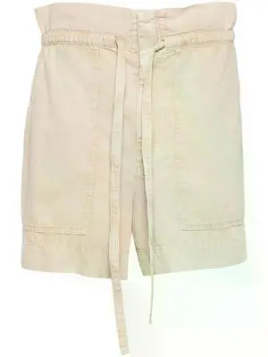 MARANT ETOILE Cotton Drawstring Shorts - Neutrals