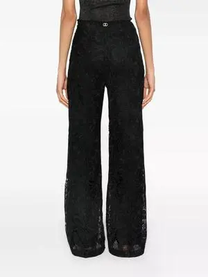 TWINSET Macramé Straight-leg Trousers - Black