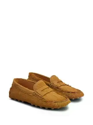 TOD'S Calf-hair Loafers - Brown