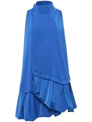 JW Anderson A-line Ruffled Mini Dress - Blue