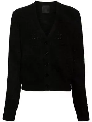 Givenchy 4g Jacquard V-neck Cardigan