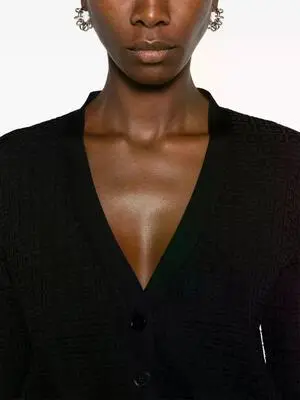 Givenchy 4g Jacquard V-neck Cardigan