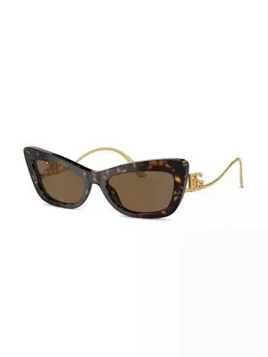Dolce & Gabbana Crystal Embellished Cat-eye Sunglasses - Gold