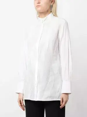 Shiatzy Chen Lace-detail Long-sleeve Shirt - White