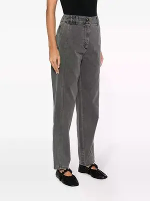 PATOU Straight Leg Embroidered Logo Jeans