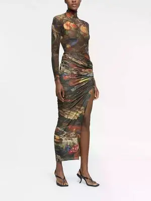 AZ FACTORY X Estar Manas Bon Appetit Side-slit Skirt - Multicolour