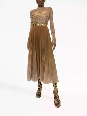 Dolce & Gabbana Floral Lace High-neck Blouse