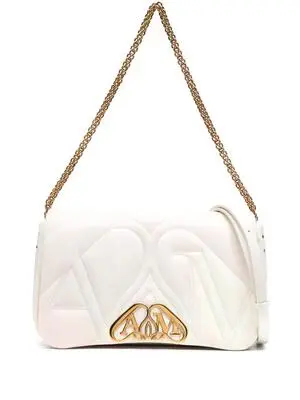 Alexander McQueen Small The Seal Cross Body Bag - White