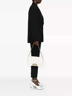 Alexander McQueen Small The Seal Cross Body Bag - White