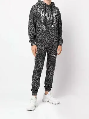 HACULLA. Leopard Print Logo Hoodie