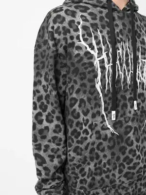 HACULLA. Leopard Print Logo Hoodie