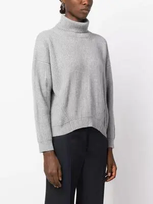 Peserico Roll-neck Silk-wool Blend Jumper