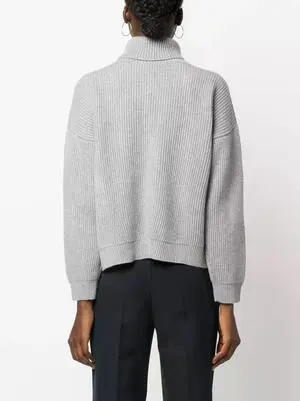 Peserico Roll-neck Silk-wool Blend Jumper