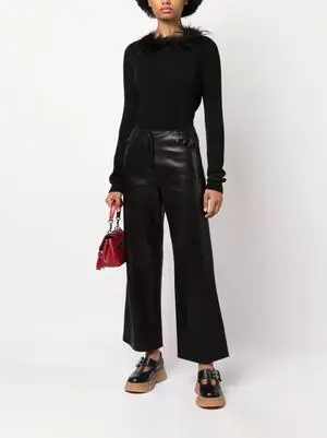 TWINSET Ostrich Feather Trim Jumper