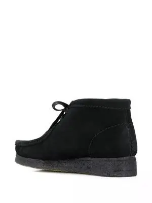 Clarks Leather Square Toe Lace-up Boots - Black