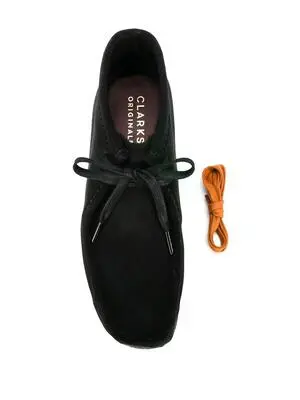Clarks Leather Square Toe Lace-up Boots - Black