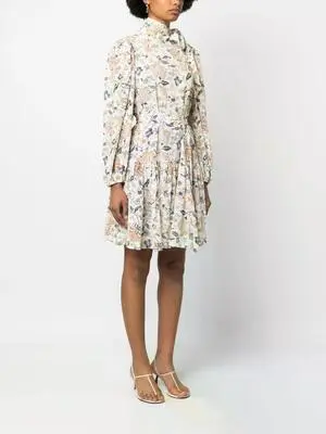Ulla Johnson Floral Print Silk Dress