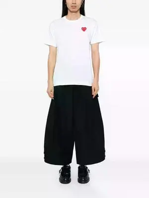 Play Comme Des Garcon Logo Patch Crewneck T-shirt