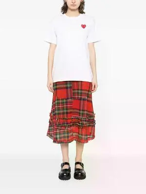 Play Comme Des Garcon Logo Patch Crewneck T-shirt