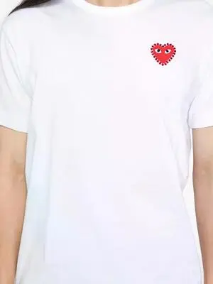 Play Comme Des Garcon Logo Patch Crewneck T-shirt