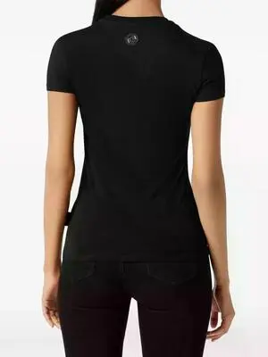 Philipp Plein Crystal-embellished Logo Print T-shirt - Black