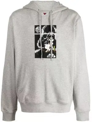 MOSTLY HEARD RARELY SEEN 8-BIT War In The Stars Graphic-print Hoodie - Grey