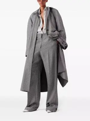Stella McCartney Checked Reversible Car Coat - Black