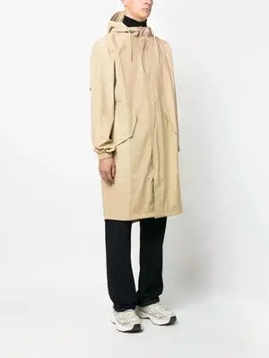 Rains Coated Fishtail Drawstring-hood Parka