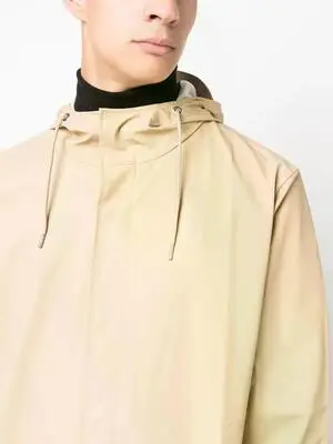 Rains Coated Fishtail Drawstring-hood Parka