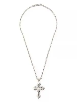 Emanuele Bicocchi Cross Pendant Necklace - Silver